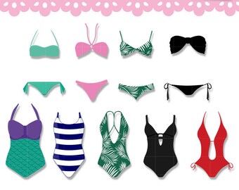 Swimsuit clip art | Etsy
