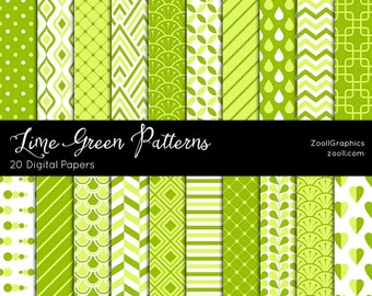 Lime digital paper | Etsy