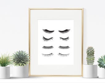 Eyelashes print | Etsy