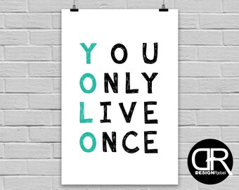 Yolo poster | Etsy