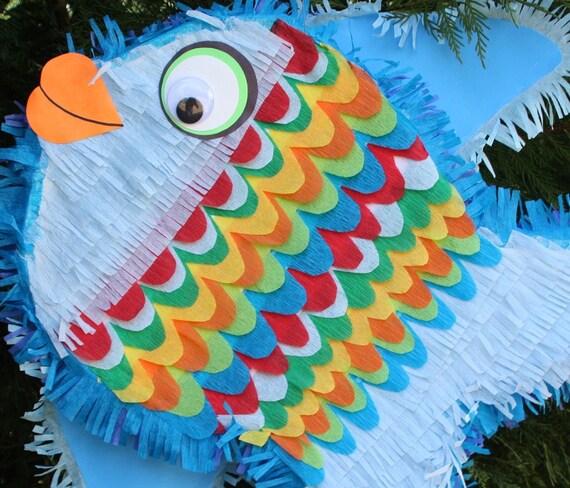 Fish Pinata. Blue Fish Pinata. Colorful Fish