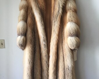 Red fox fur coat | Etsy