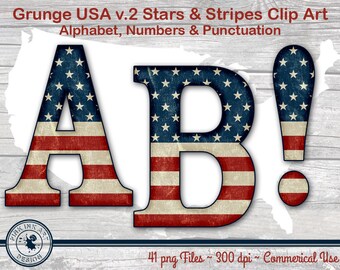 Patriotic letters | Etsy