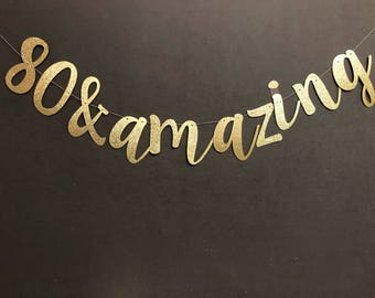 80th birthday sign | Etsy