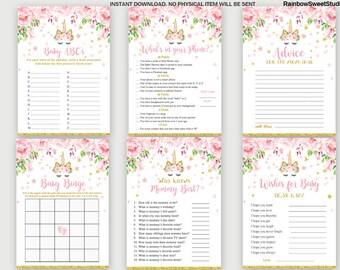 Unicorn baby shower | Etsy