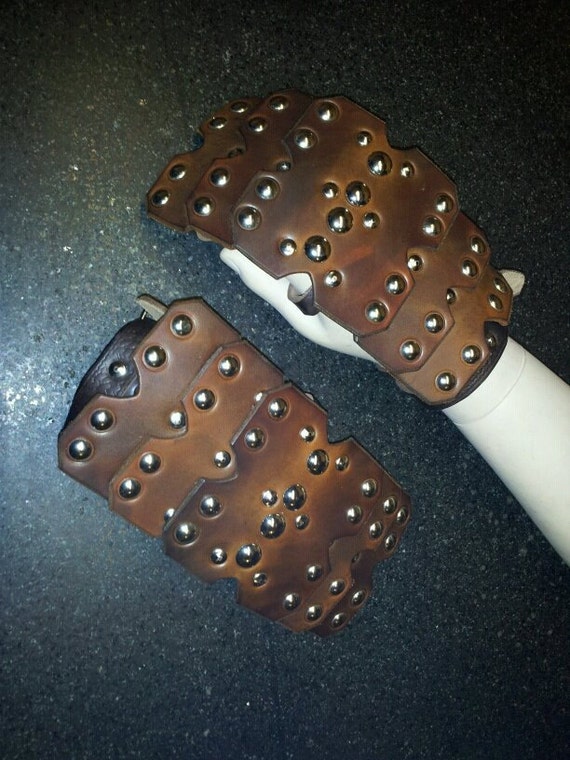 Leather Armor Roman Cestus Studded Gauntlets