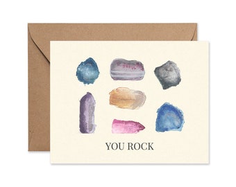 You rock card | Etsy