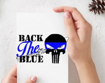 Back the blue decal | Etsy