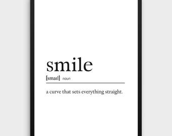 Definition smile | Etsy