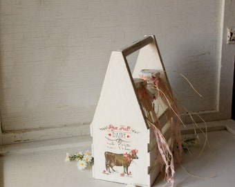 Milk bottle carrier | Etsy