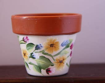 Small painted pots | Etsy