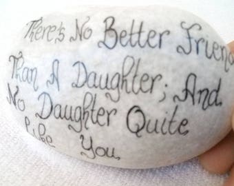 1 Custom Engraved Grey Message Stone Personalized Message Name