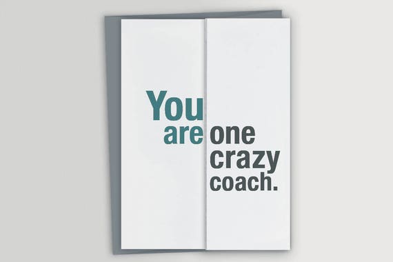 Funny Thank You Card for Coach Crazy Coach