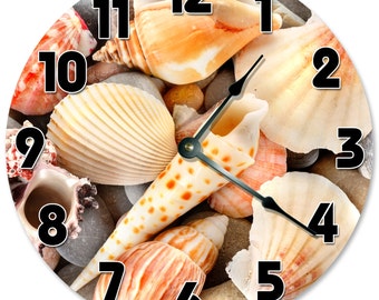 Seashell wall clock | Etsy