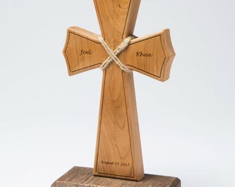 Unity Cross ® Solid Black Walnut and Curly Maple wood