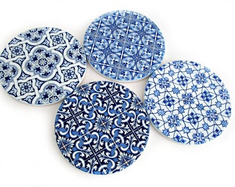 Blue stone coasters | Etsy