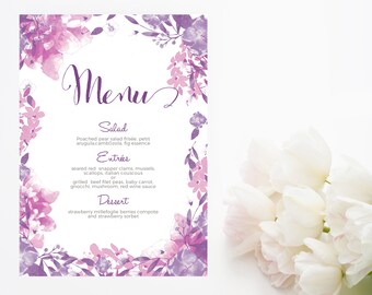 Cursive menu | Etsy