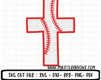 Baseball cross svg | Etsy
