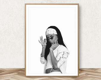 Aaliyah print | Etsy
