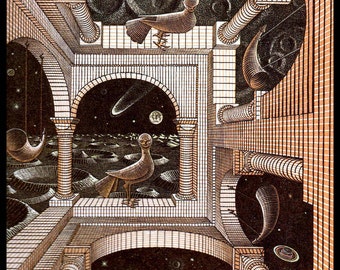 MC Escher Print Escher Art Cycle Circa 1938