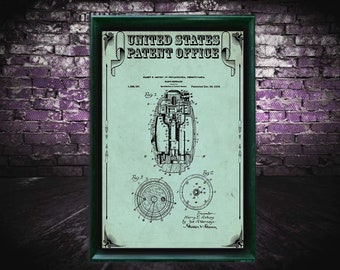 Military Patent Prints Set Of 6 Army Art Posters Military