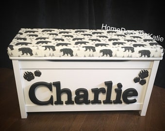 Wooden toy box | Etsy