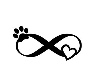 Infinity paw print | Etsy