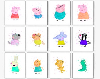 Peppa pig print | Etsy