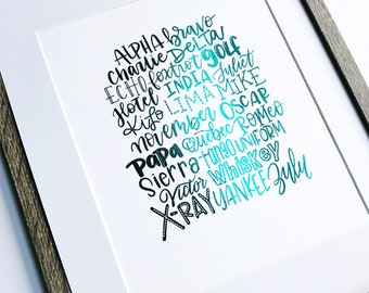 Military alphabet | Etsy