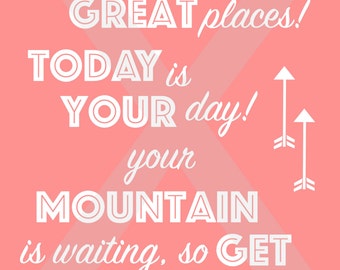 Dr. Seuss You're off to Great Places Vinyl Wall Decal