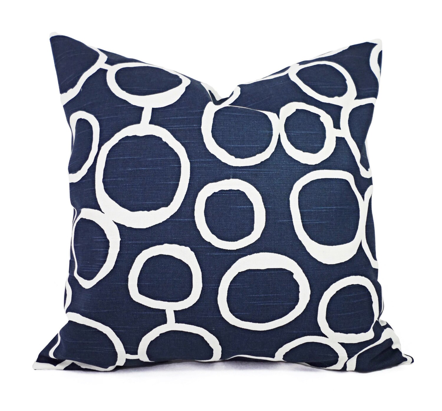 Navy Blue Pillow Covers Two Navy and White Throw Pillow