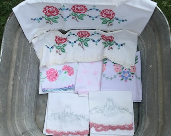 Embroidered pillowcases | Etsy