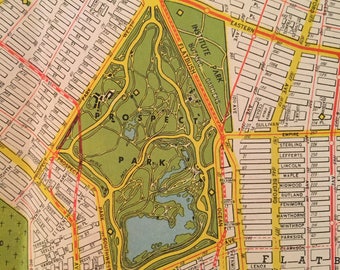 Prospect park map | Etsy