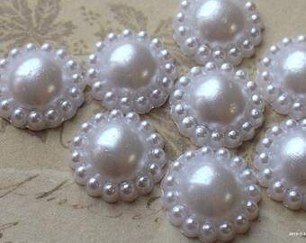 Flat round pearl | Etsy