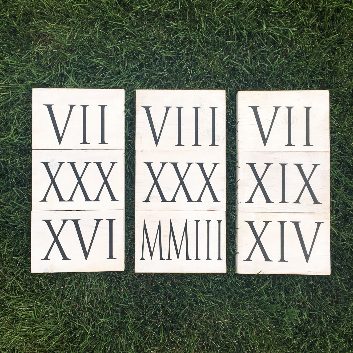 Custom Roman Numeral Date Sign