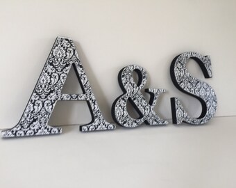 Black white letter | Etsy