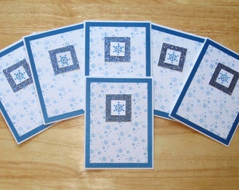 Rustic Holiday Card Set Set of 8 Christmas Cards Assorted