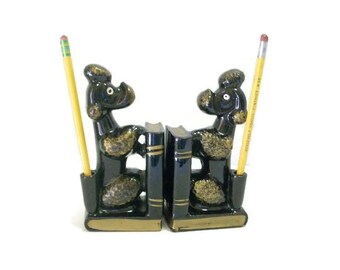 Poodle bookends | Etsy