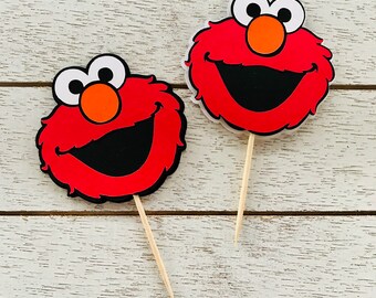 Elmo cupcake toppers | Etsy