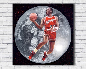 MIchael Jordan Cigar Stencil Art Print