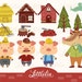 Three Little Pig Clipart set / instant download 13009