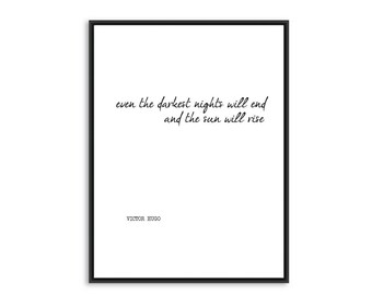 Victor hugo quote | Etsy
