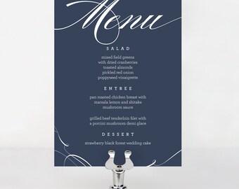 Cursive menu | Etsy