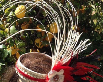 Tahitian And Cook Islands Headpiece. Weaved Seagrass Band