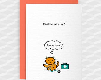 Rude get well card | Etsy