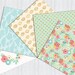 Spring Flowers Digital Printable Paper Colorful Flowers