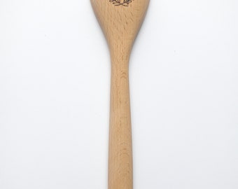 Wood burned spoon | Etsy