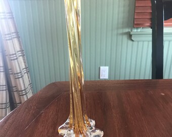 Twisted glass vase | Etsy