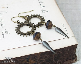 Cog earrings | Etsy