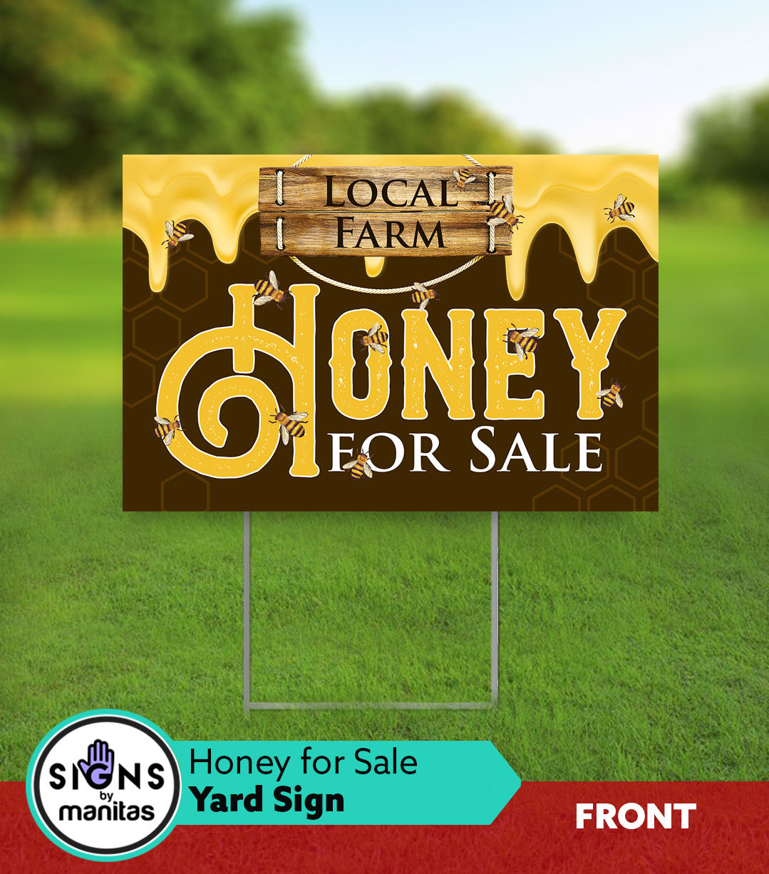 Beekeeping Honey for Sale Sign Honey Bee Honey Sign For